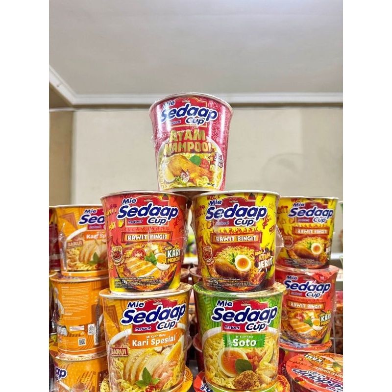 Jual Mie Sedap Cup 79 Gram Kartonan atau 1 DUS isi 12 Pcs | Shopee ...