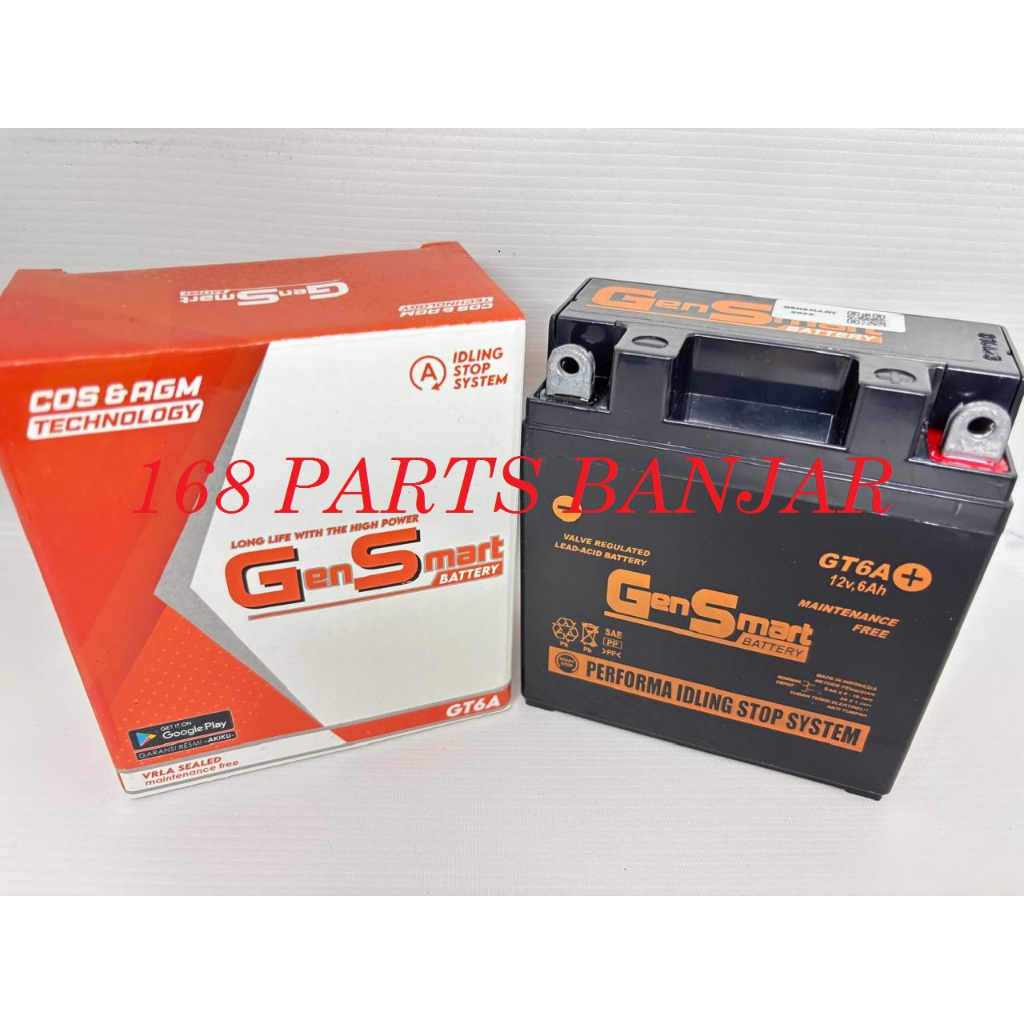 Jual Aki Premium / Baterai Motor Kering GT 6A GS Gen Smart Yamaha Force ...