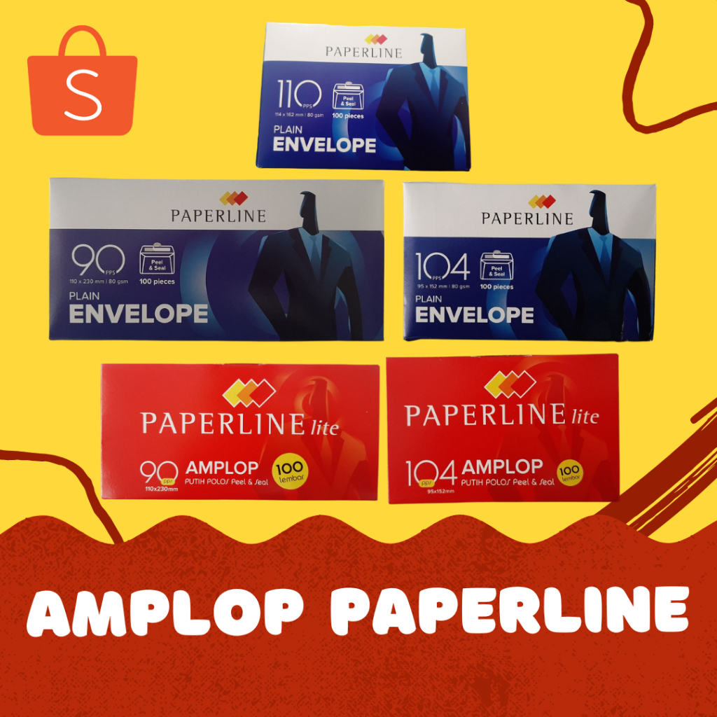 Jual Amplop Putih Paperline Ukuran (80Gr/GSM) & Amplop Paperline Lite ...