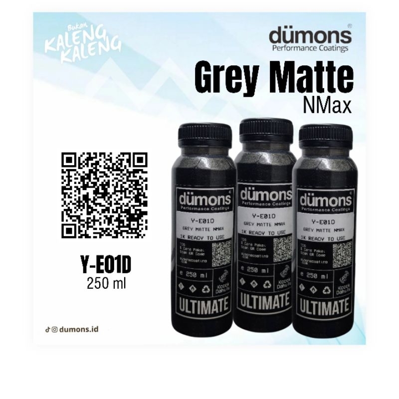 Jual GREY MATTE NMAX Y-E01D Ready Mix PU Ultimate Motor 250 ml | Shopee ...