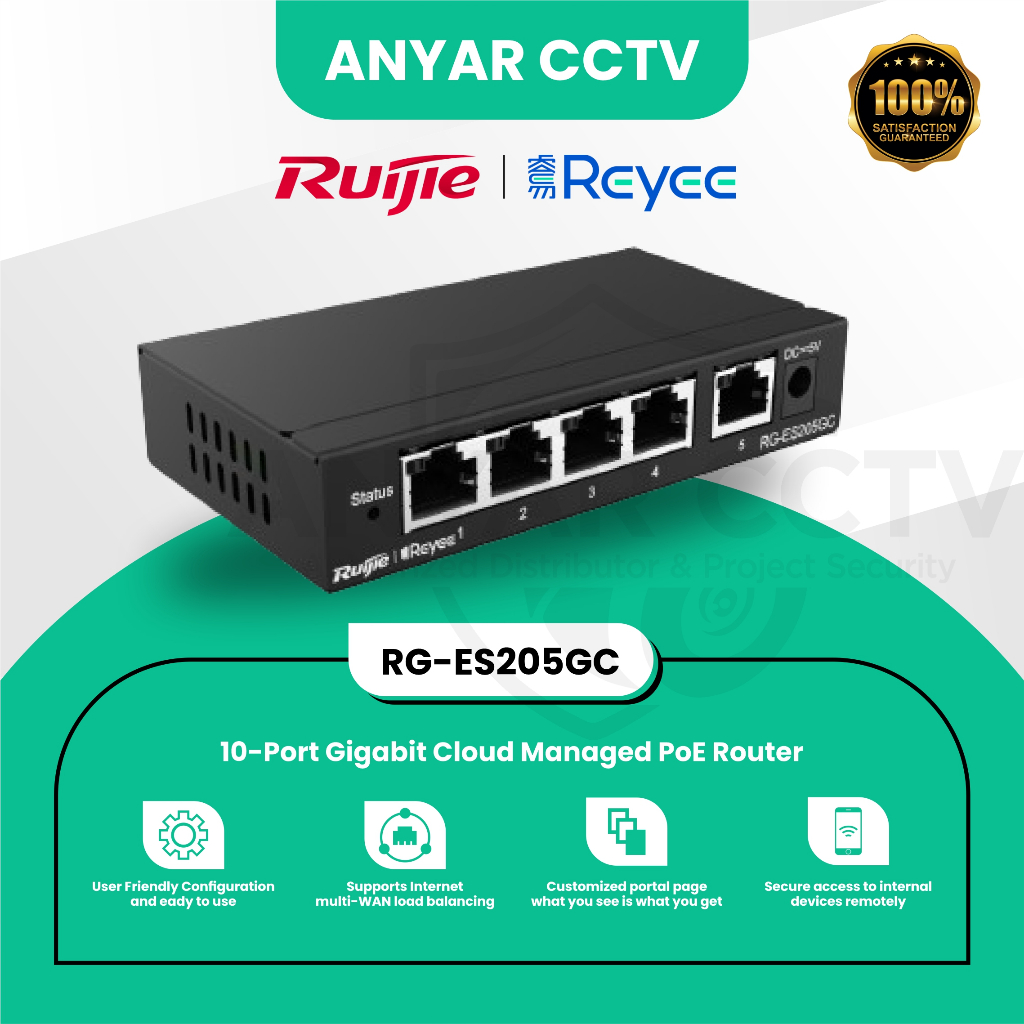 Jual RUIJIE REYEE RG-ES205GC 5-Port Gigabit Smart Cloud Mananged Non-PoE | Shopee Indonesia