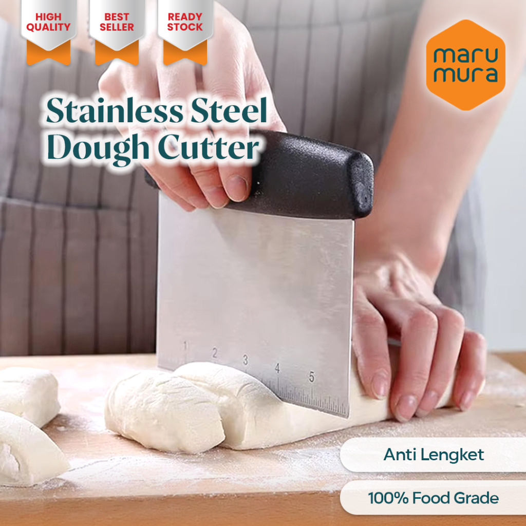Jual Marumura Bakeware Dough Cutter Scrap Pemotong Adonan Roti Pastry ...