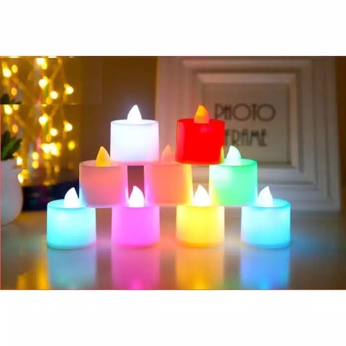 Jual LAMPU LILIN ELEKTRIK LED Mini WARNA RAINBOW UNTUK NATAL / LAMPU ...