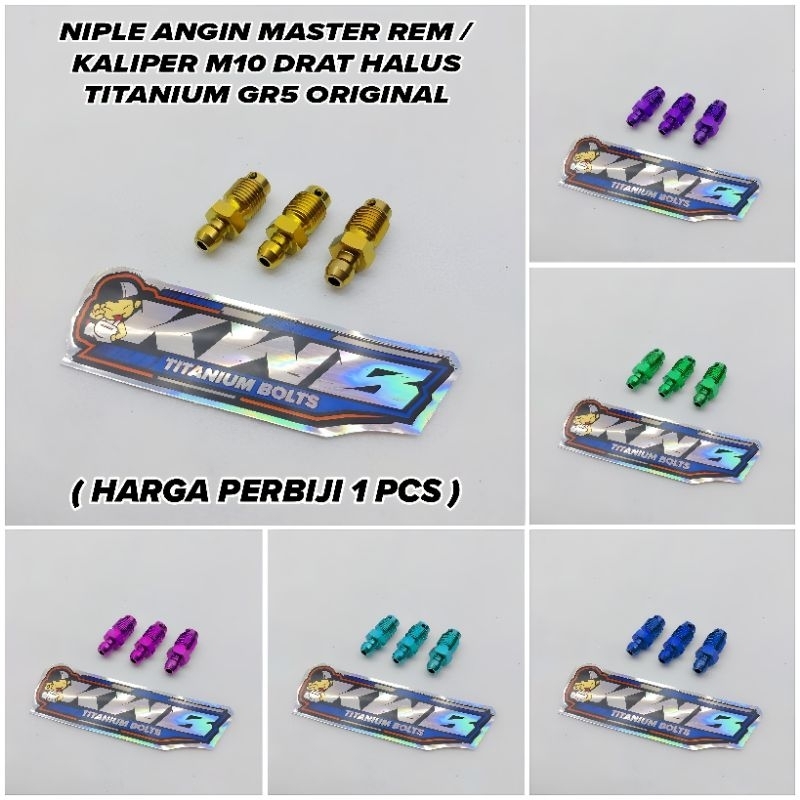 Jual Niple nepel angin master rem kaliper m10 drat 14 halus titanium ...