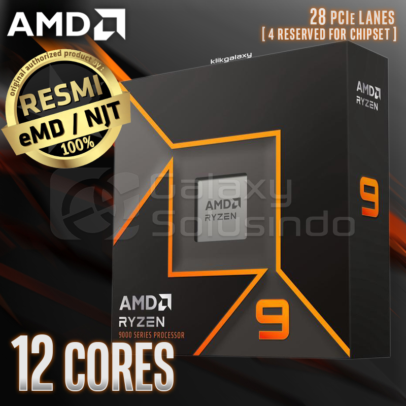 Jual AMD Ryzen 9 9900X 12 Core 24 Thread 5.6Ghz AM5 Processor | Shopee Indonesia
