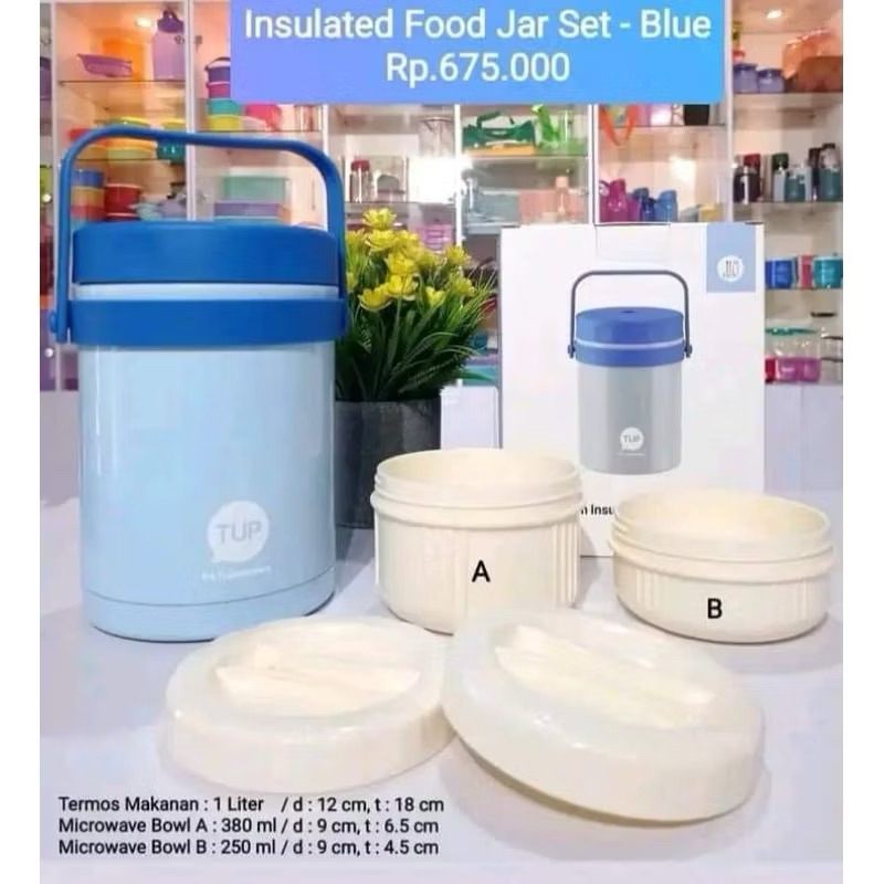 Jual insulated food jar set ori tupperware termos makanan | Shopee ...