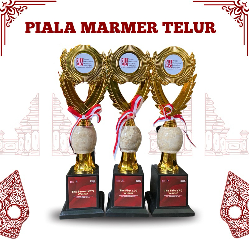 Jual [BALI] PIALA JUARA 123 SATUAN KOMBINASI MARMER Free Stiker Free ...