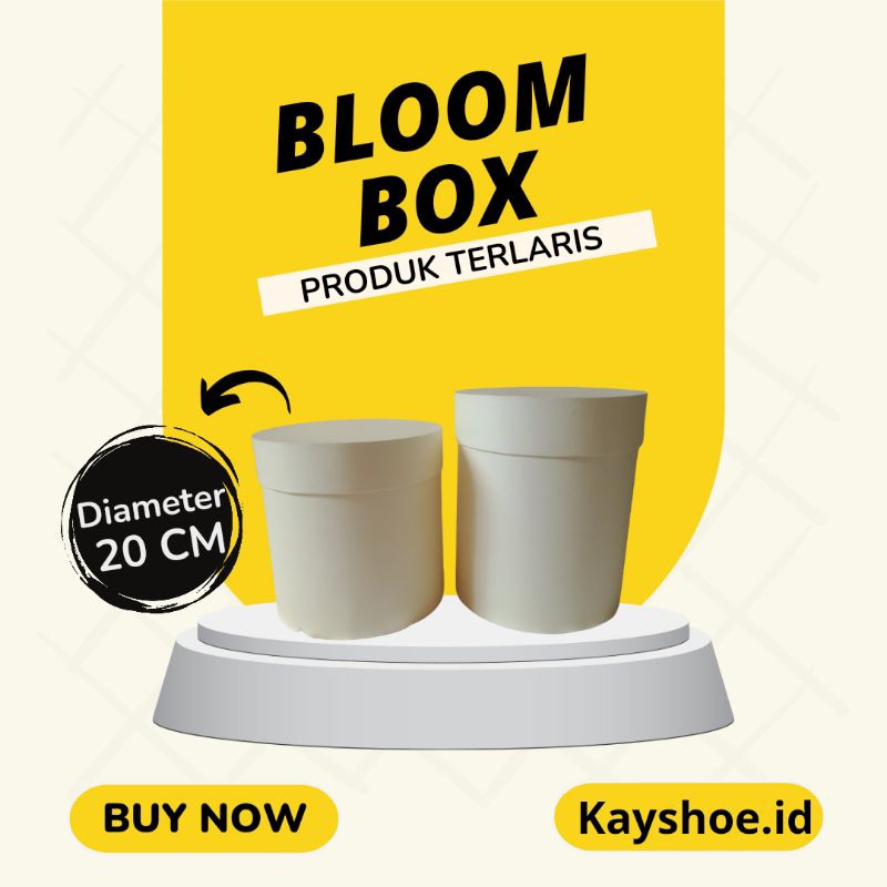 Jual Kayshoe.id ~ Bloom Box Bulat Premium D. 20 Cm (Kotak Kado, Kotak Bunga, Flower Box, Hiasan ...