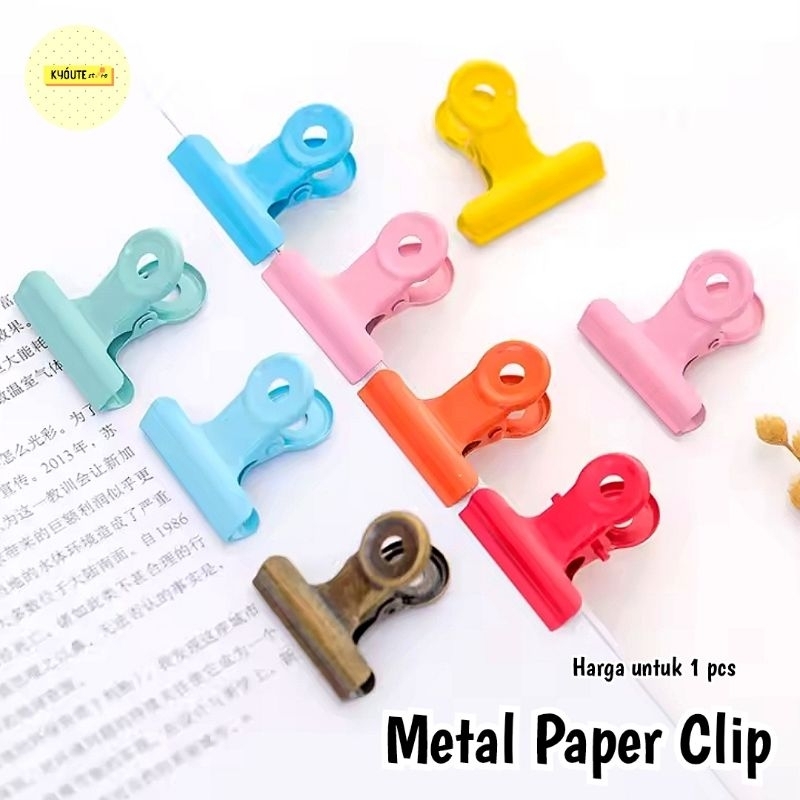 Jual Cute Metal Paper Clip Classic in Colors / Klip Kertas Aesthetic ...