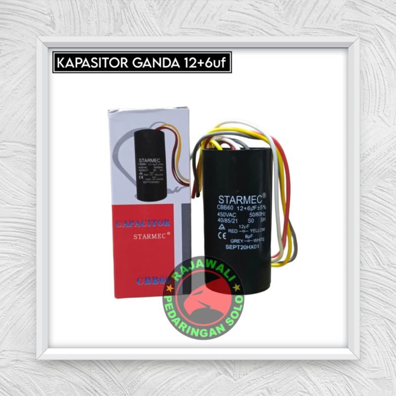 Jual KAPASITOR GANDA 12 + 6Uf SMC CAPACITOR SMC KAPASITOR | Shopee ...