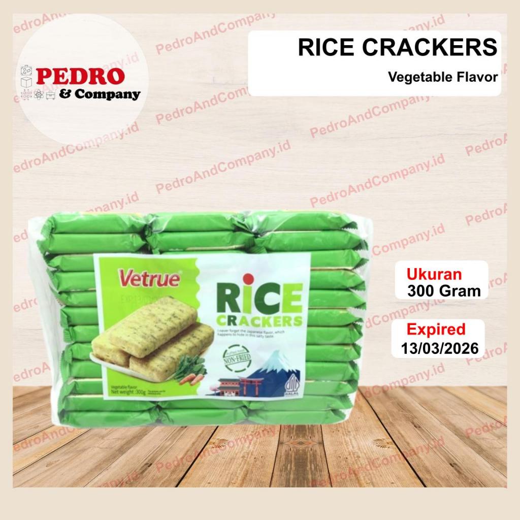 Jual Vetrue Rice Crackers VEGETABLE FLAVOR 300 gram BISKUIT BERAS RASA ...