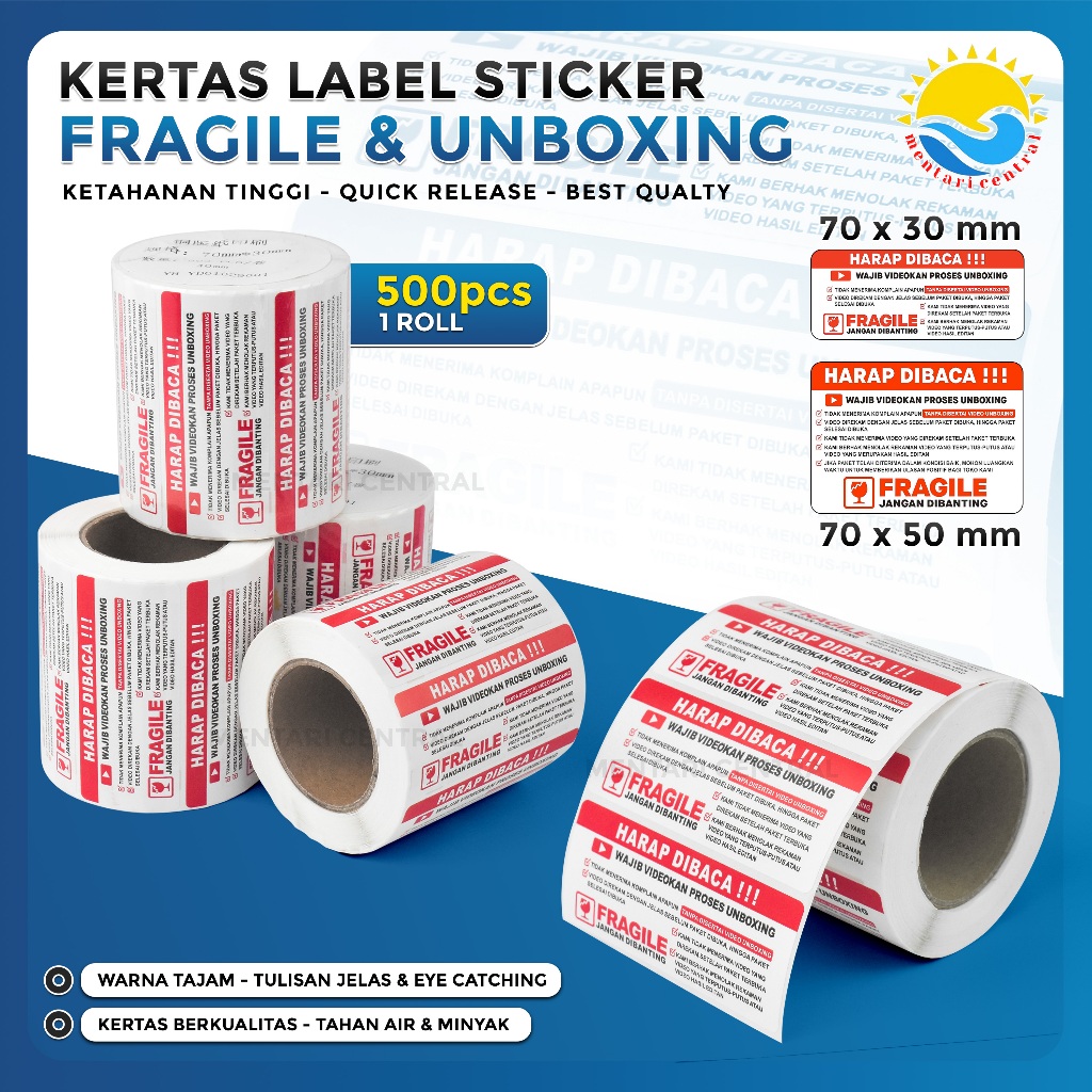 Jual Stiker Fragile Terlengkap & Harga Terbaru Juni 2026 | Shopee Indonesia