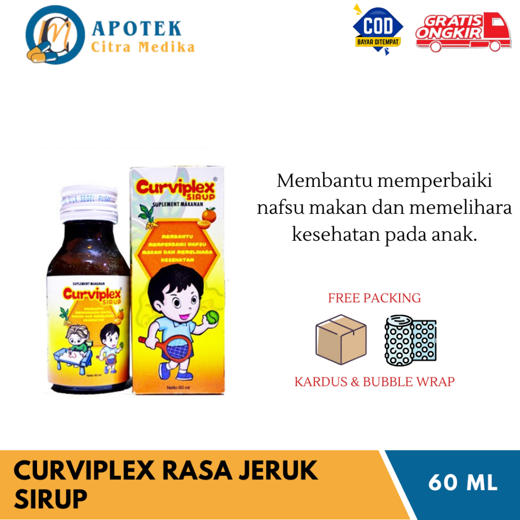 Jual Curviplex 𝐒𝐢𝐫𝐮𝐩 𝟔𝟎𝐌𝐋 - Meningkatkan Nafsu Makan dan Memelihara ...