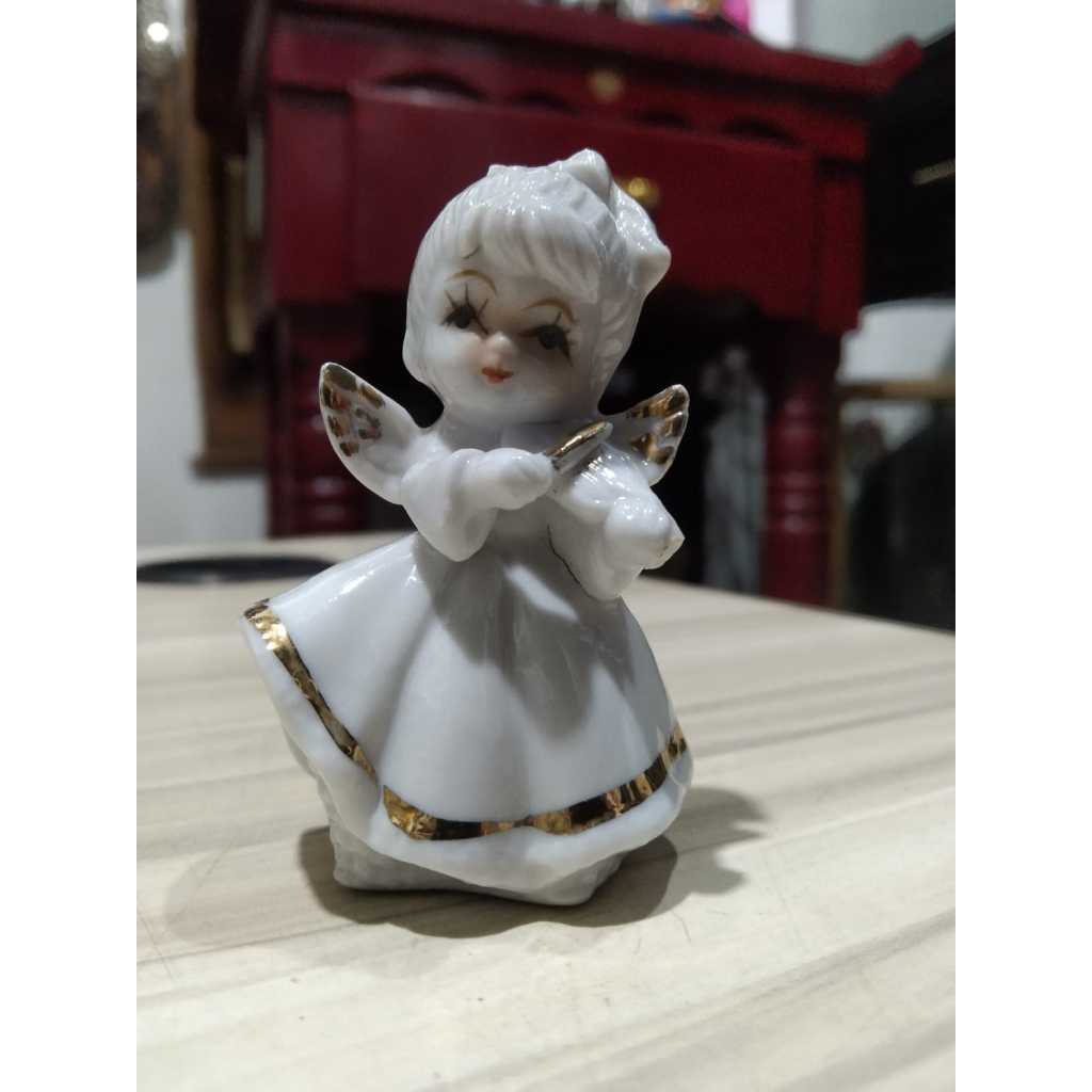 Jual Patung Keramik Little Angel Putih Kuno Jadul Antik | Shopee Indonesia
