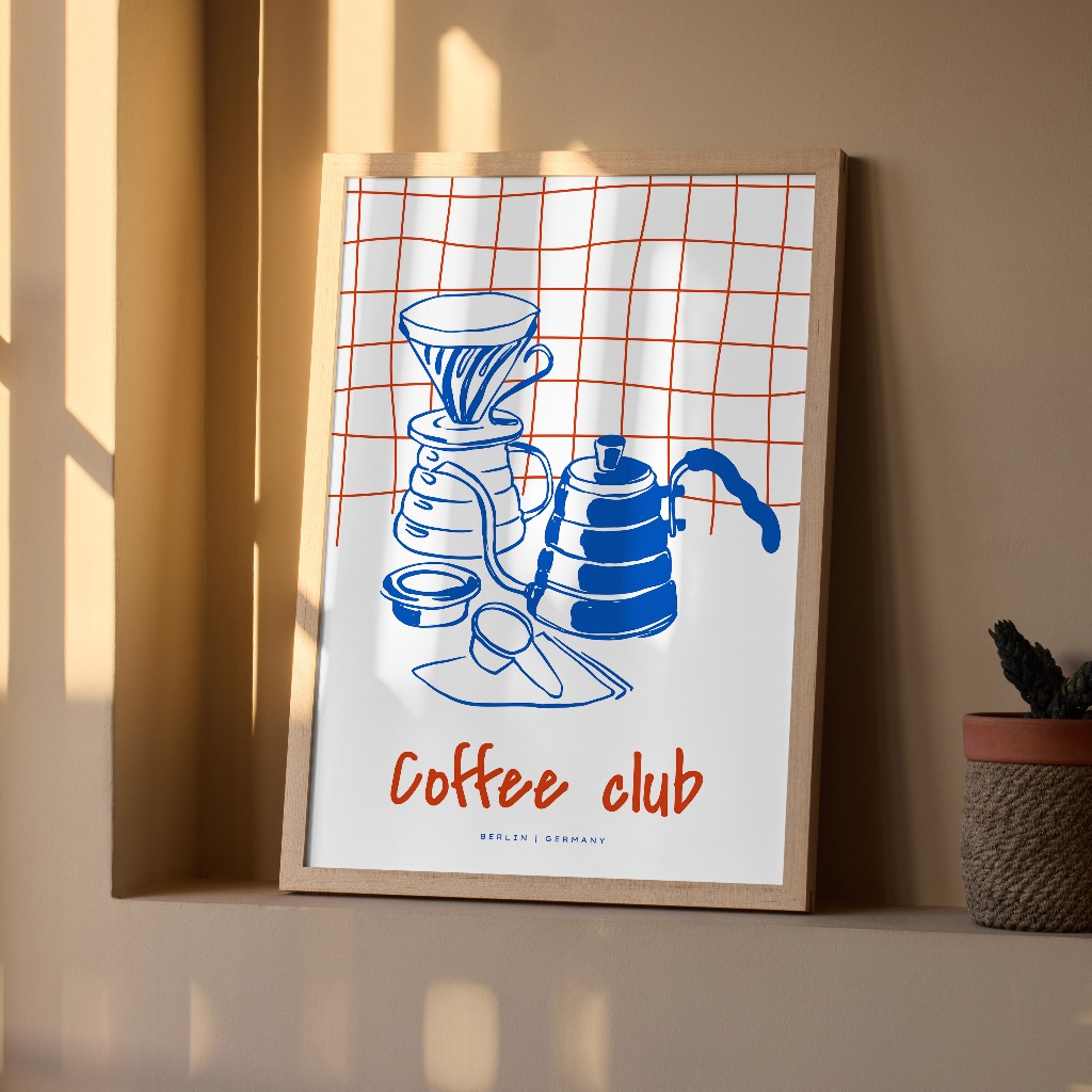 Jual Poster A3 Coffee Club – Ilustrasi Alat Seduh Kopi Pour Over ...