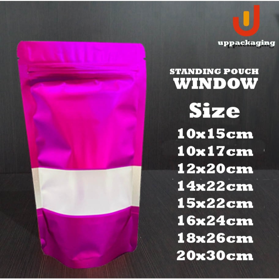 Jual Kemasan Makanan Standing Pouch Ziplock Window Kemasan Snack dan ...