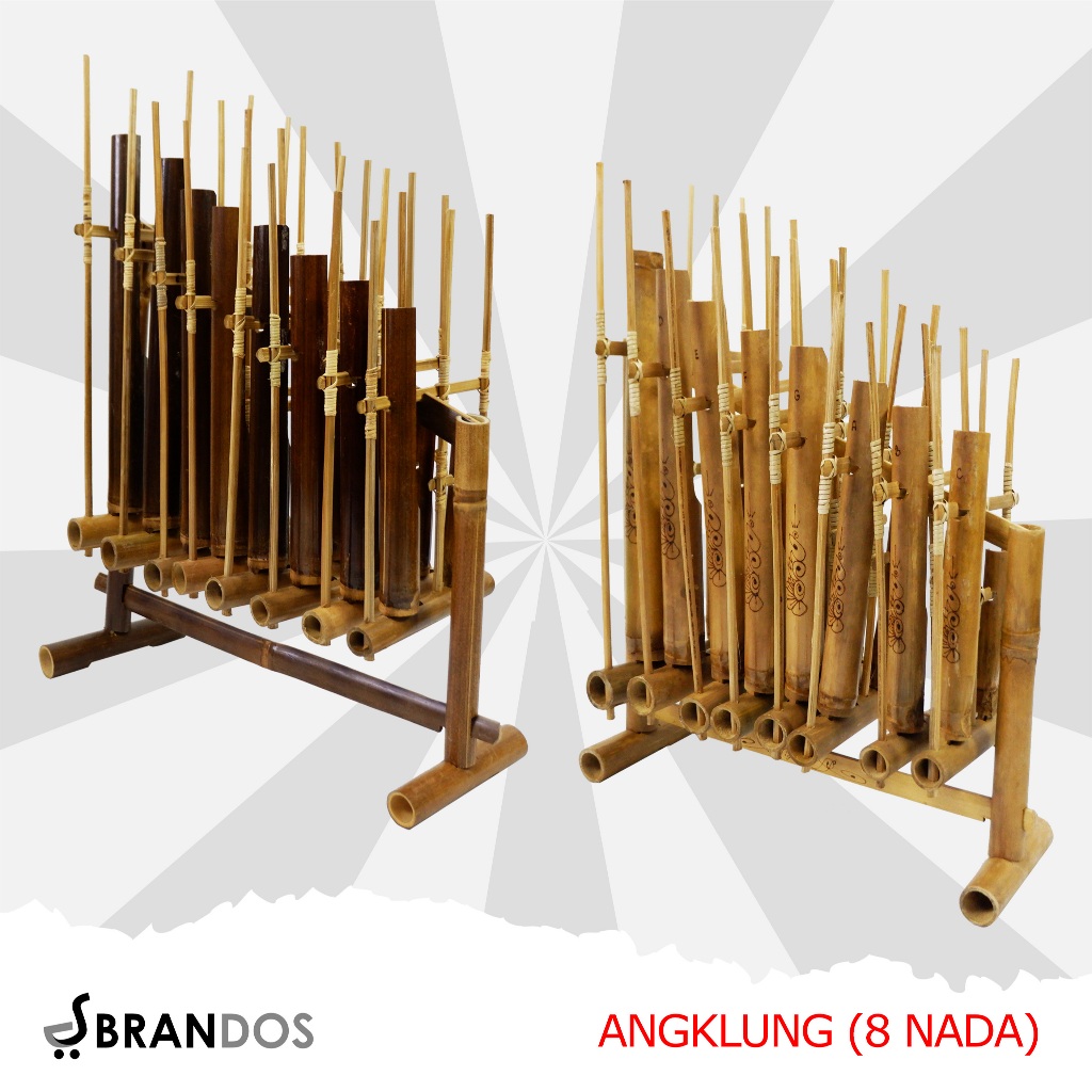 Jual Angklung 8 Nada SET Bambu Tali Hitam 1 Oktaf Octave Alat Musik ...