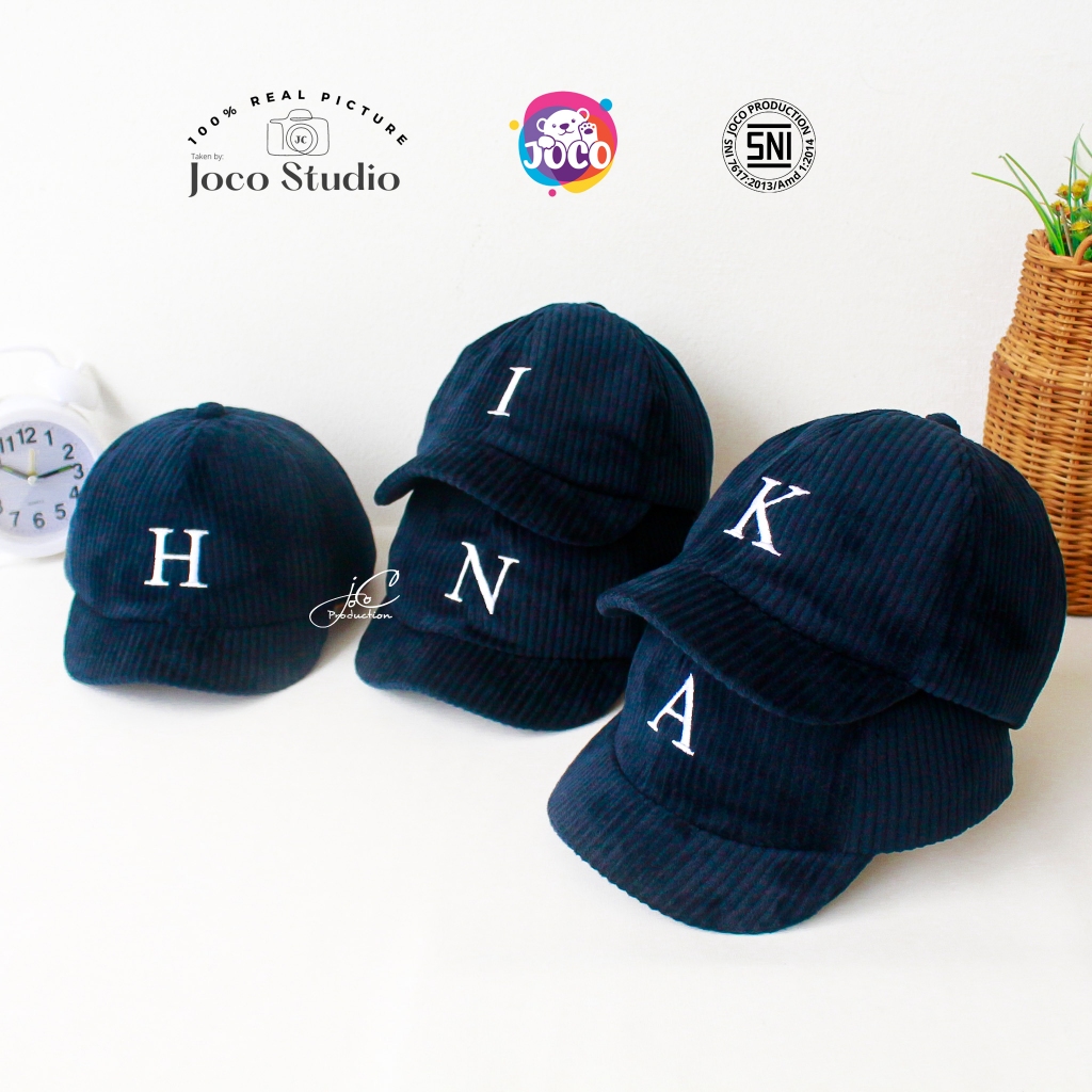 Jual Jocoproduction - Topi Anak Laki Laki 1-3 Tahun Inisial A-Z ...