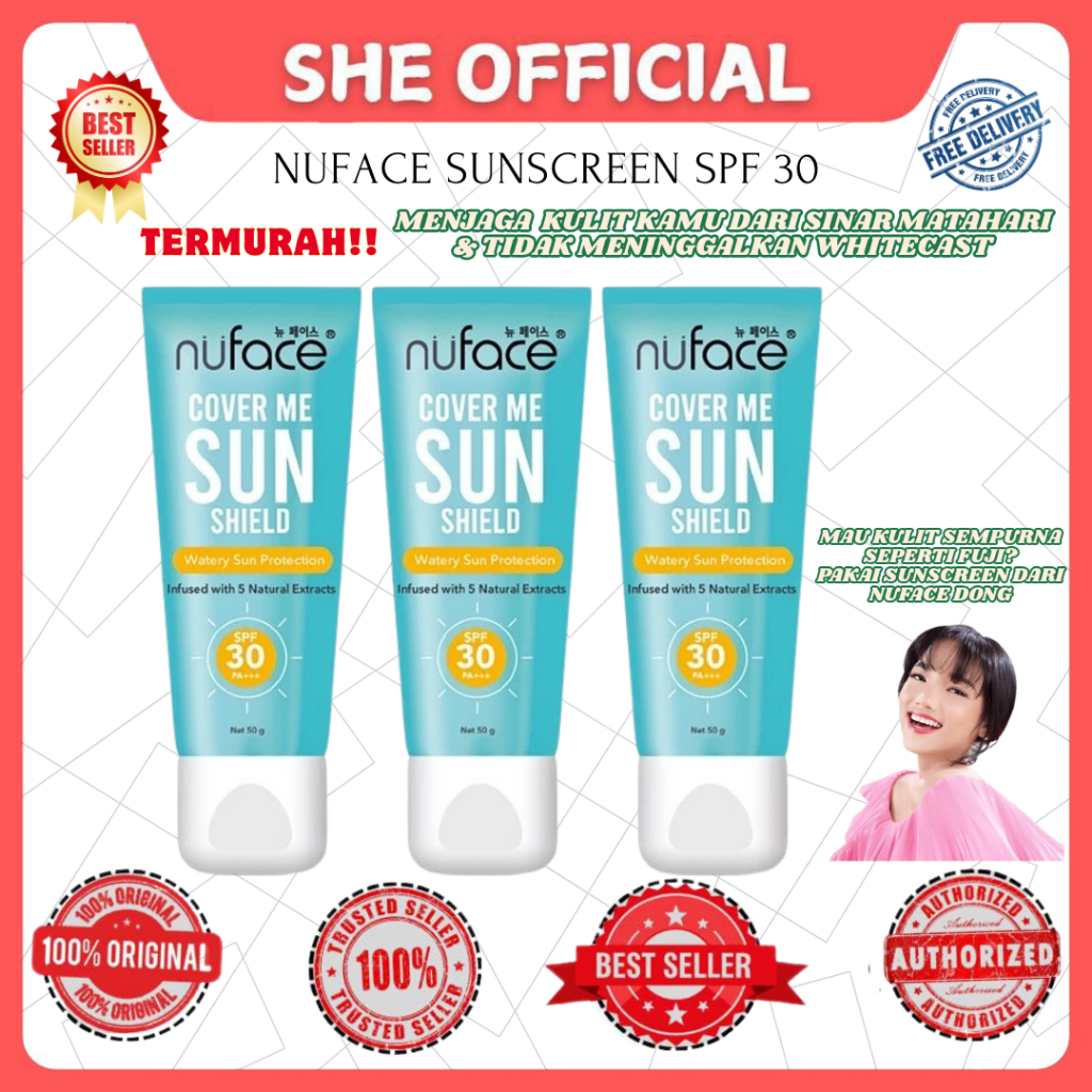 Jual Nuface Sunscreen SPF 30 Membantu Mencegah Kulit Dari Paparan Sinar ...