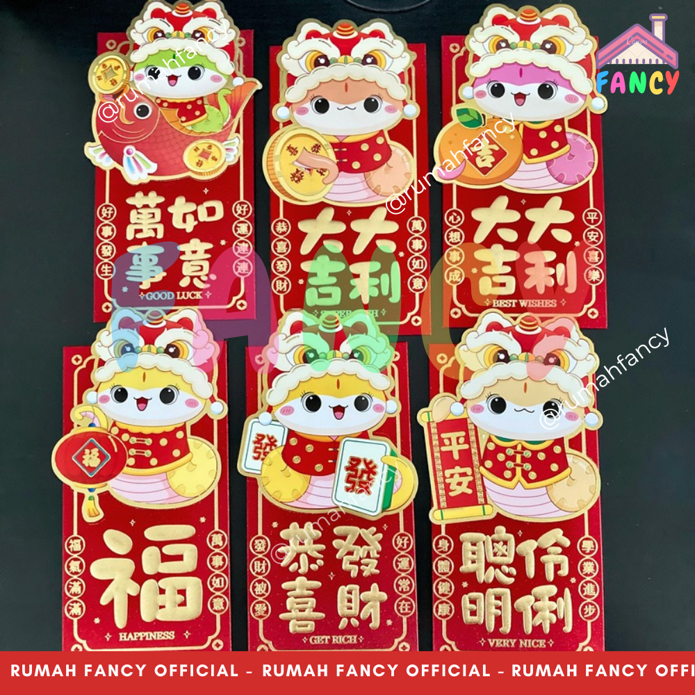 Jual [1 PAK ISI 6 PCS] ANGPAO SINCIA PANJANG IMLEK GLITTER PREMIUM TEBAL Angpao Tahun Baru Imlek ...