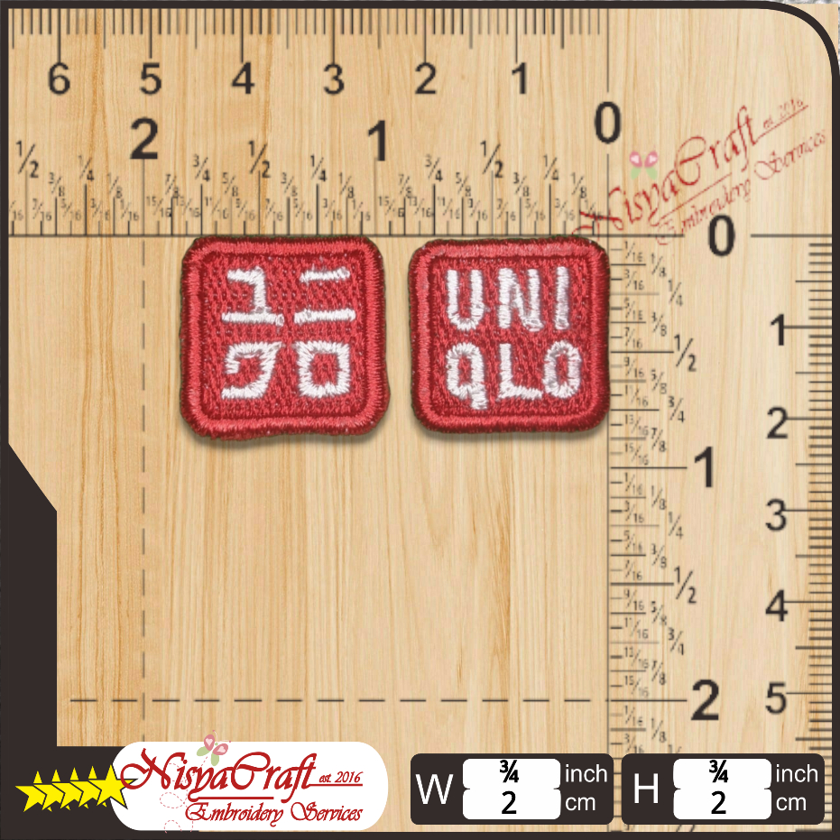 Jual NCEP0202-0011- UNIQLO - Iron On Sew On emblem Patch lem tempel ...