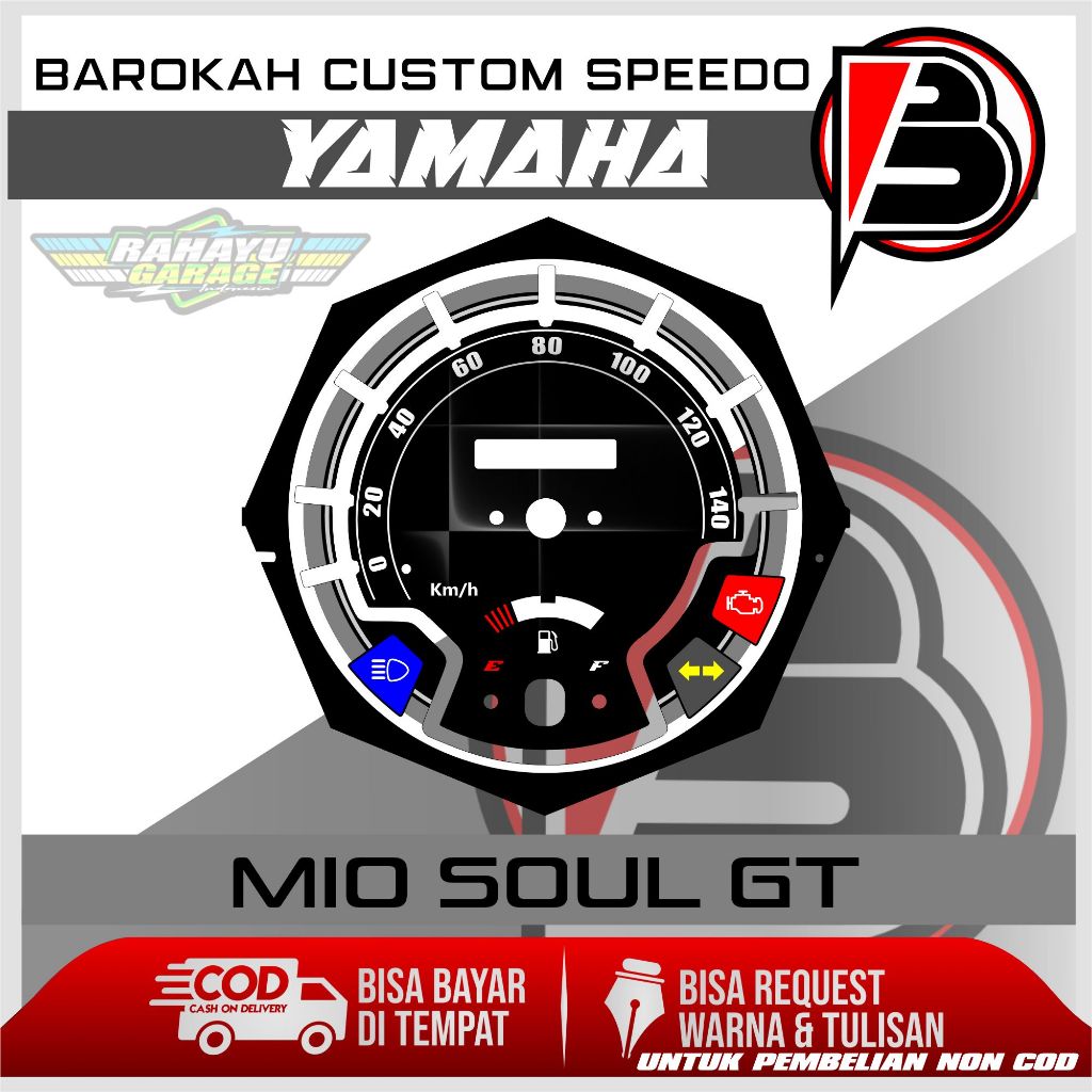 Jual PAPAN SPEEDOMETER CUSTOM YAMAHA MIO SOUL GT | Shopee Indonesia