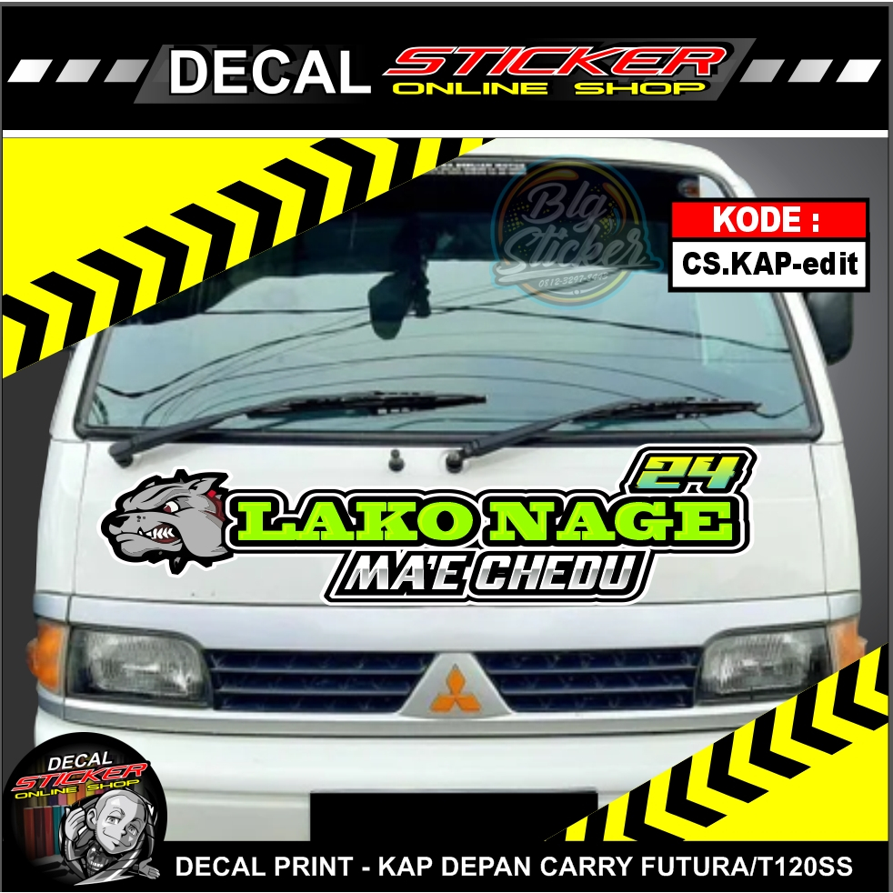 Jual stiker strip kap depan l300 custom nama keren | Shopee Indonesia