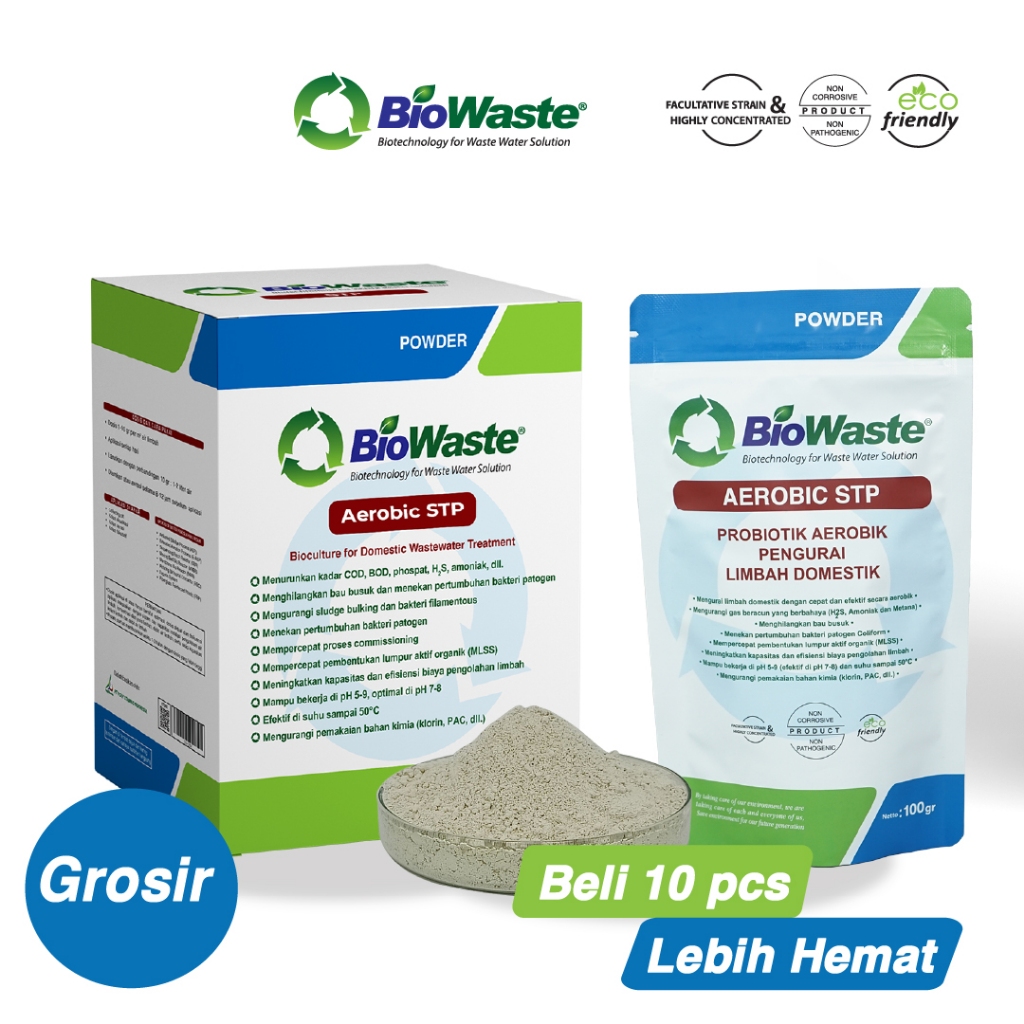 Jual Biowaste STP 100gr Pengurai Limbah Domestik dan Industri Grosir ...