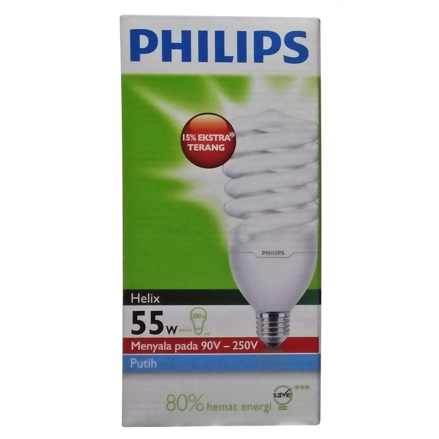 Jual PHILIPS HELIX 45W 55W Lampu Spiral Jumbo Original | Shopee Indonesia