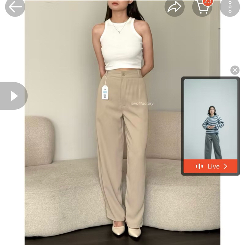 Jual Classic Loose Pants Sivalifactory Sivali Factory Celana Kulot ...