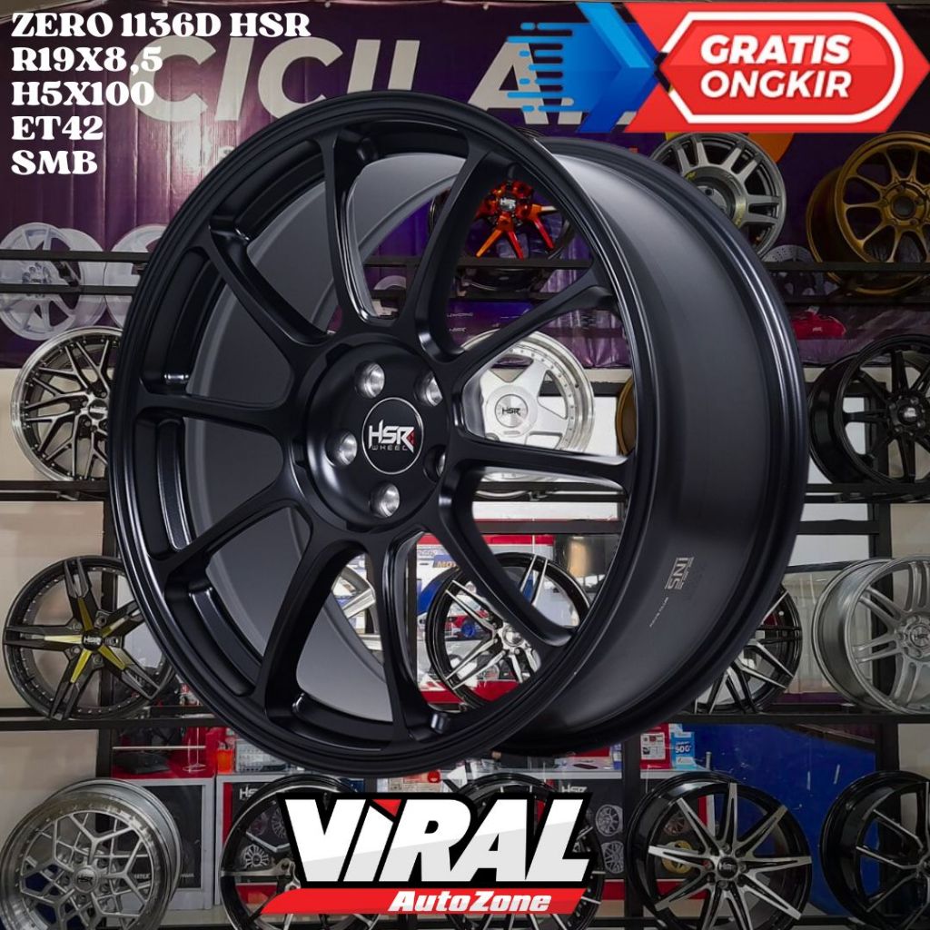 Jual Velg Mobil Ring 19 HSR ZERO R19 LEBAR 8,5 LOBANG 5 PCD 5X100 ET42 ...