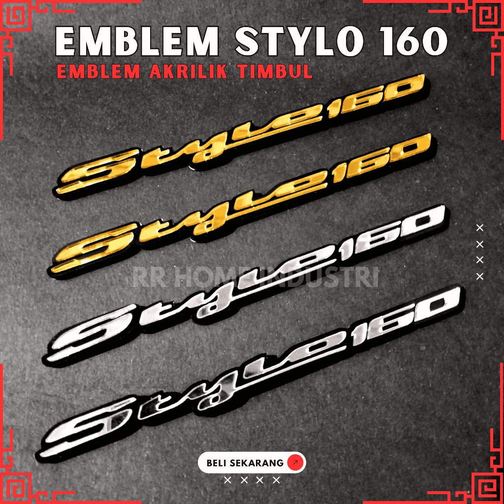 Jual Emblem Akrilik Honda Stylo Emblem Timbul acrylic Stylo stiker ...
