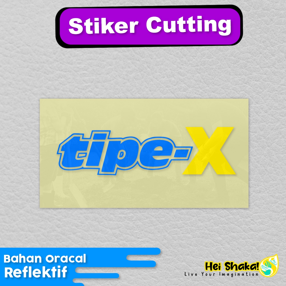 Jual Stiker Tipe X Biru Kuning Cutting untuk HP Motor Laptop PC Helm ...