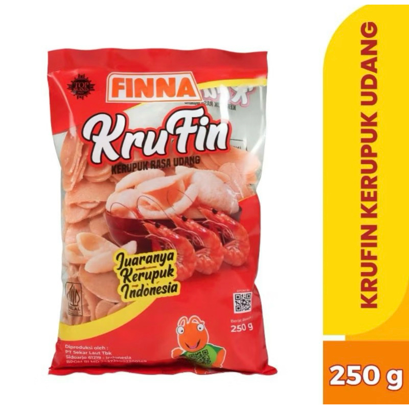 Jual KRUFIN FINNA 250GRAM | KRUPUK FINNA RASA UDANG | KERUPUK FINNA 250 ...