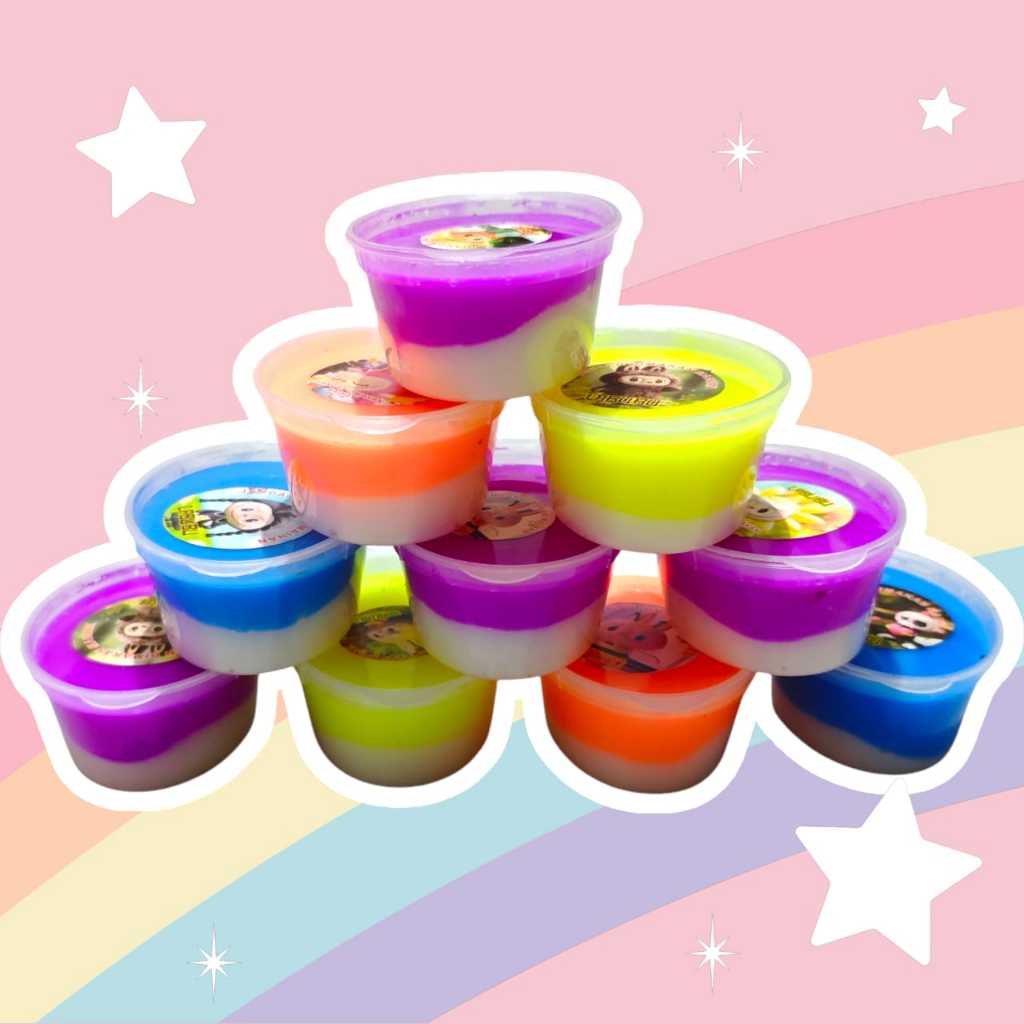 Jual Mainan Slime Mangkok Puding Labubu / Slem Pudding Kue Cake Stiker ...