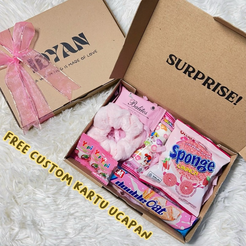 Jual HAMPERS SNACK SERBA PINK KADO VALENTINE ULANG TAHUN HAMPERS MURAH ...