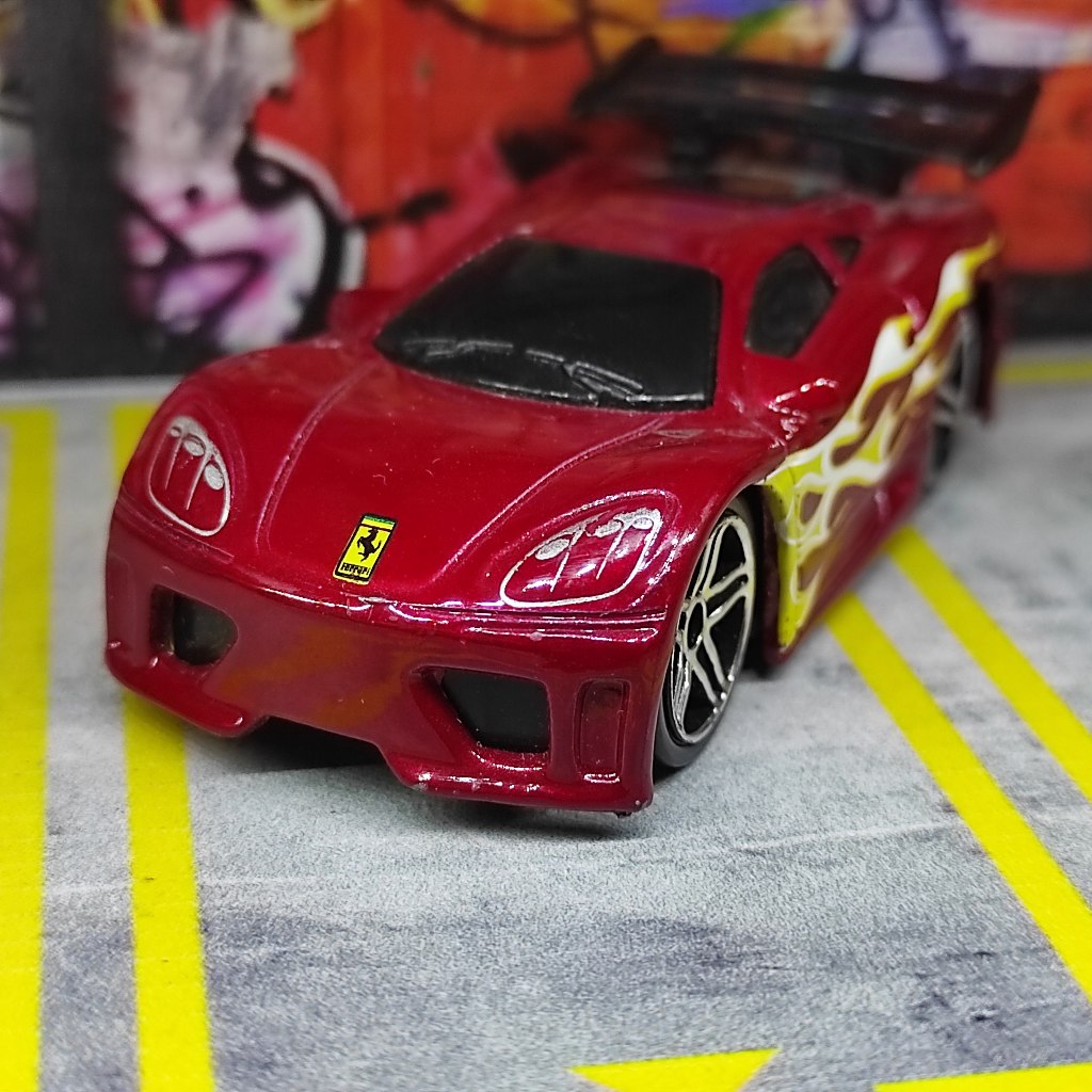 Jual Hot Wheels loose Ferrari Modena 360 Merah Flame Tooned BB 17 ...