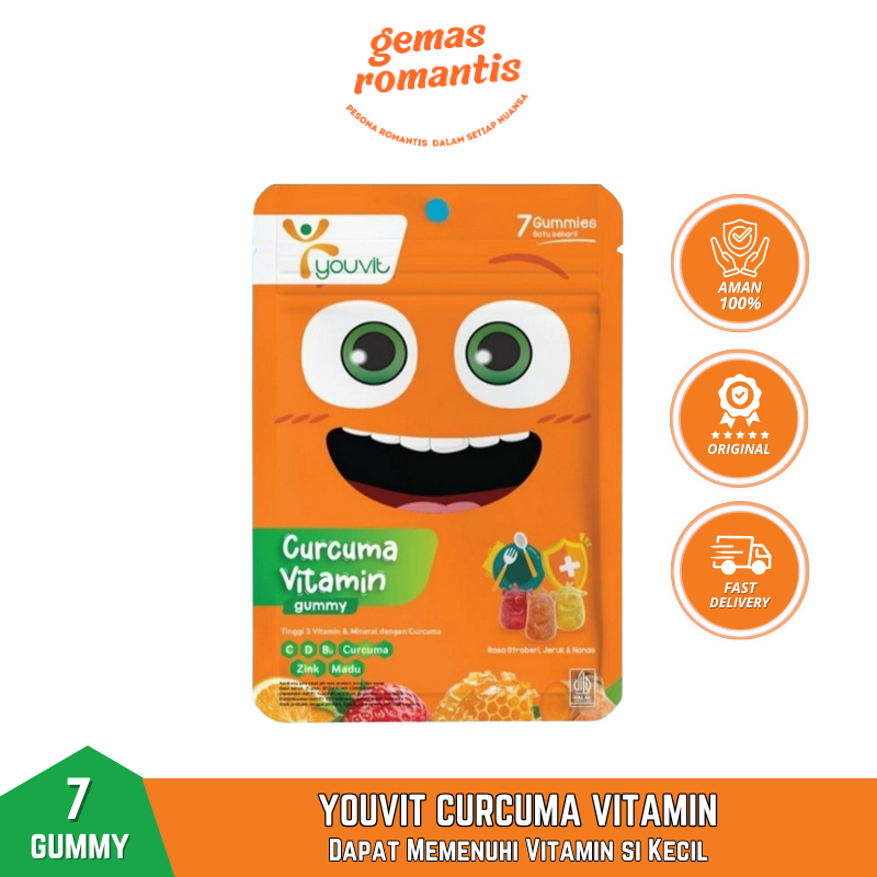 Jual YOUVIT Multivitamin Gummy Curcuma Vitamin Anak 7 Days Zink Madu ...