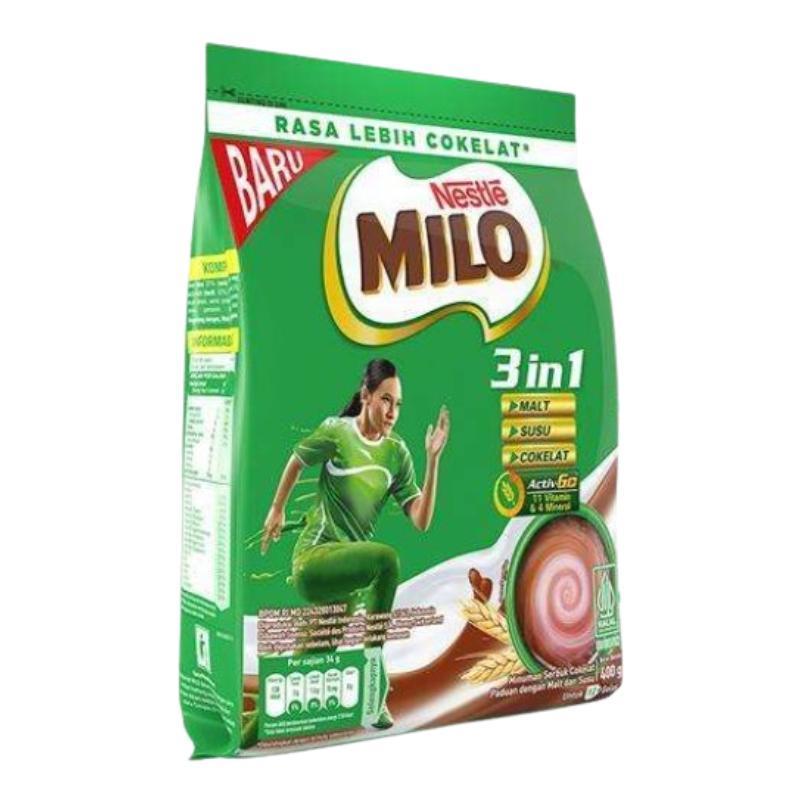 Jual Milo Activ-Go 3in1 Minuman Serbuk Cokelat 400 g | Shopee Indonesia