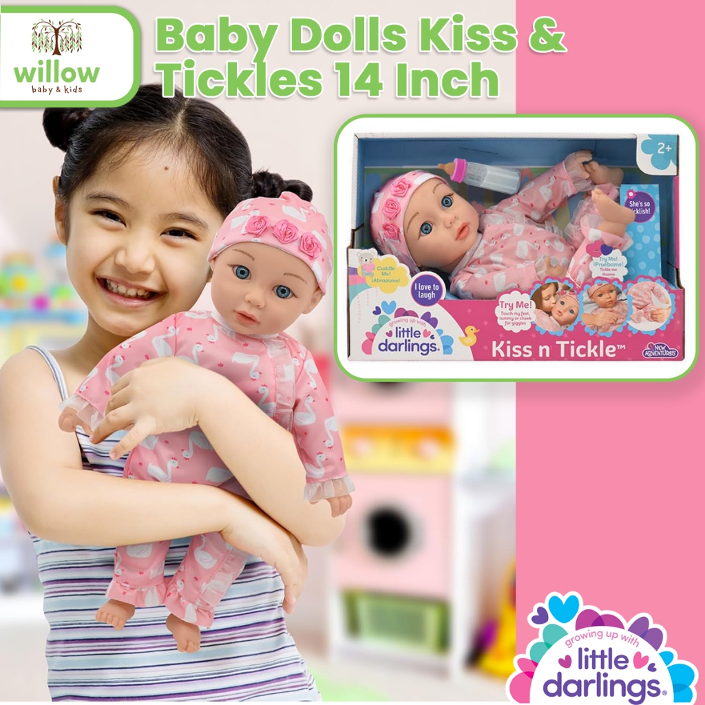 Jual Mainan Boneka - Baby Dolls Kiss & Tickles 14 Inch | Shopee Indonesia