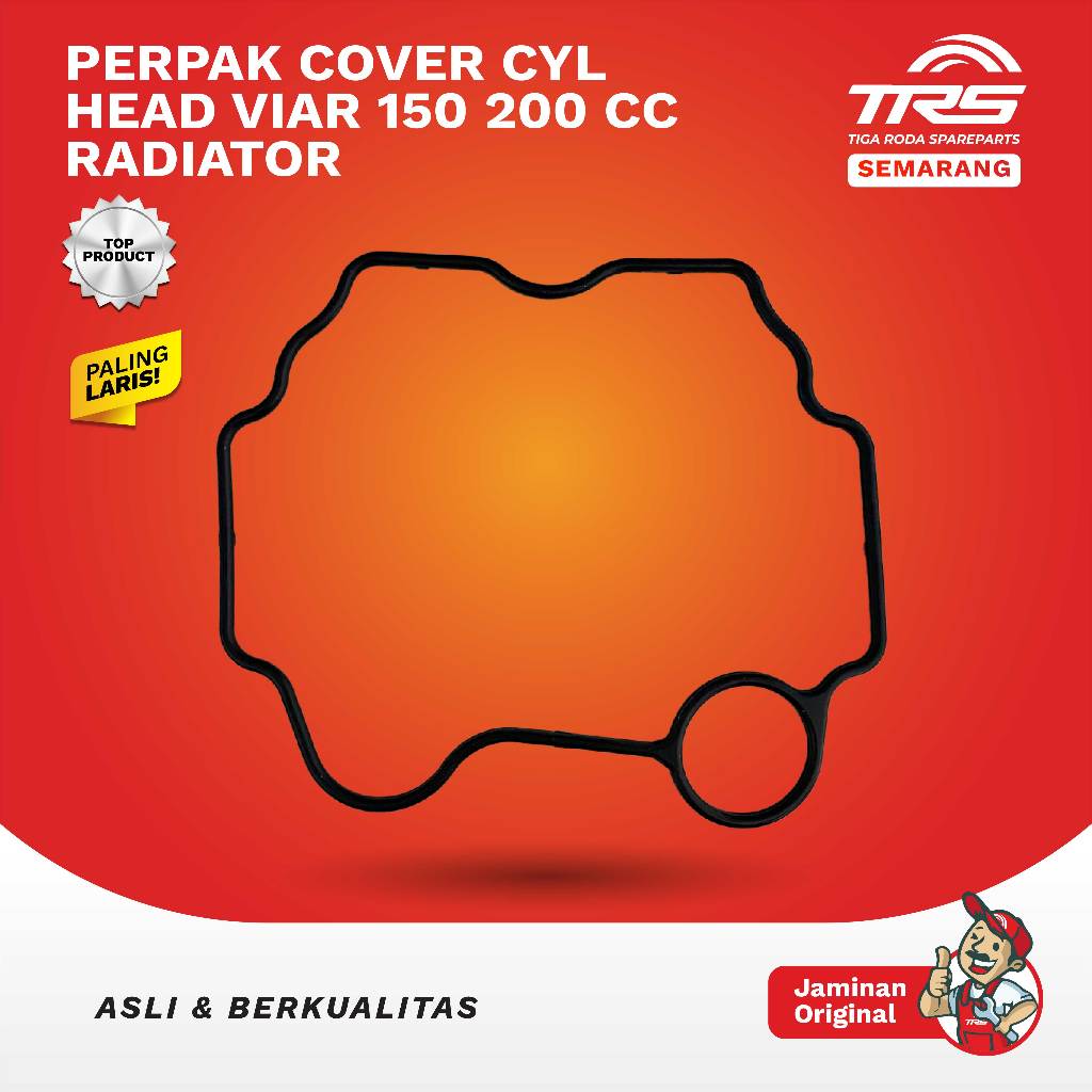 Jual TRS Perpak Cover Cylinder Head Gasket Cilinder Silinder Head Karet Motor Roda Tiga Viar ...