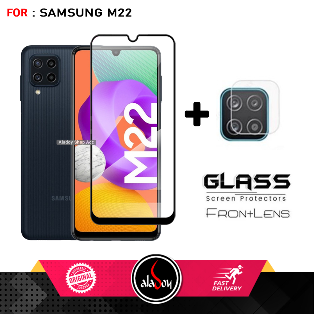 Jual Paket 2in1 Tempered Glass Samsung M22 Anti Static Free Tempered ...