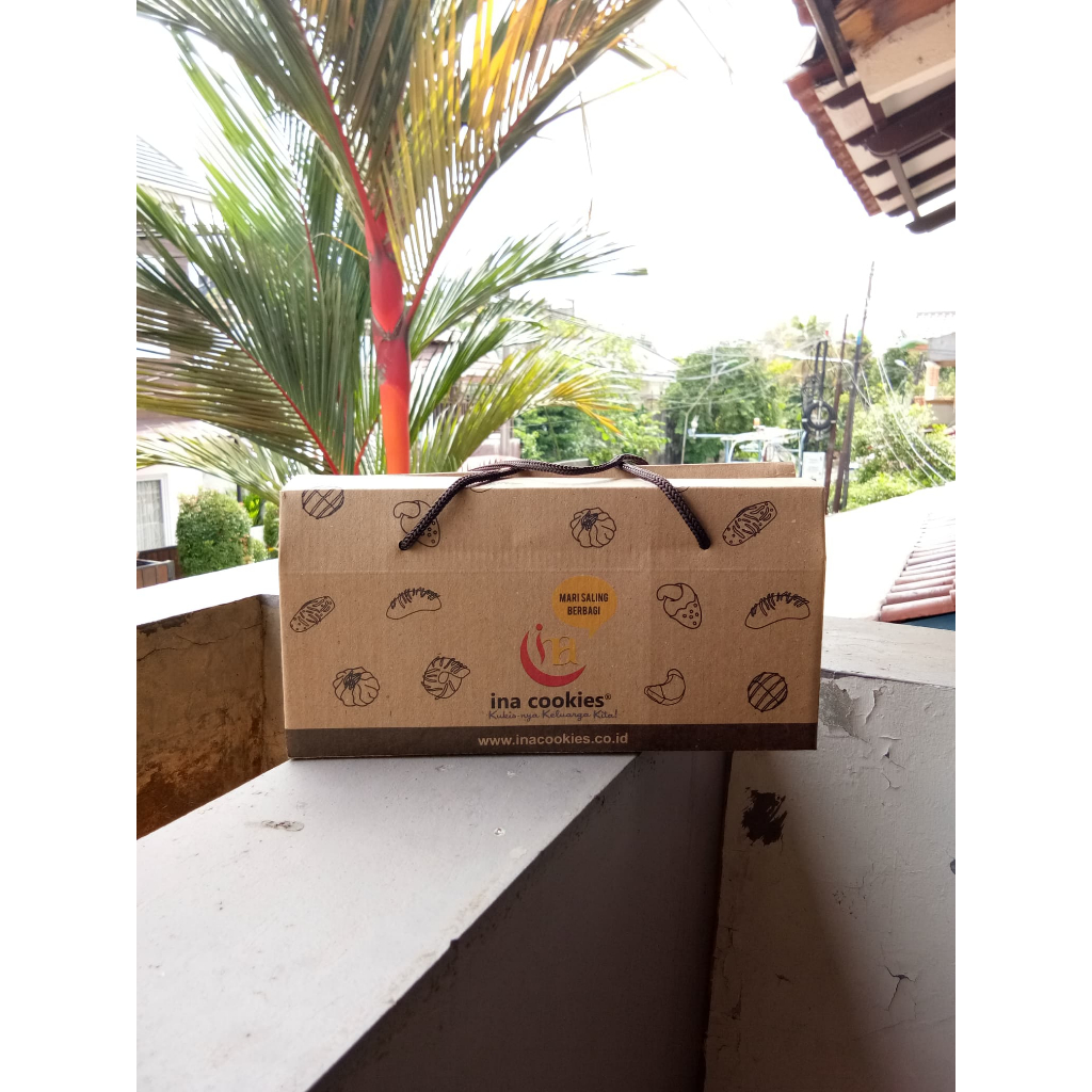 Jual Gable Box INA COOKIES Kue Kering Hampers Lebaran Kemasan JAR ISI 3 ...