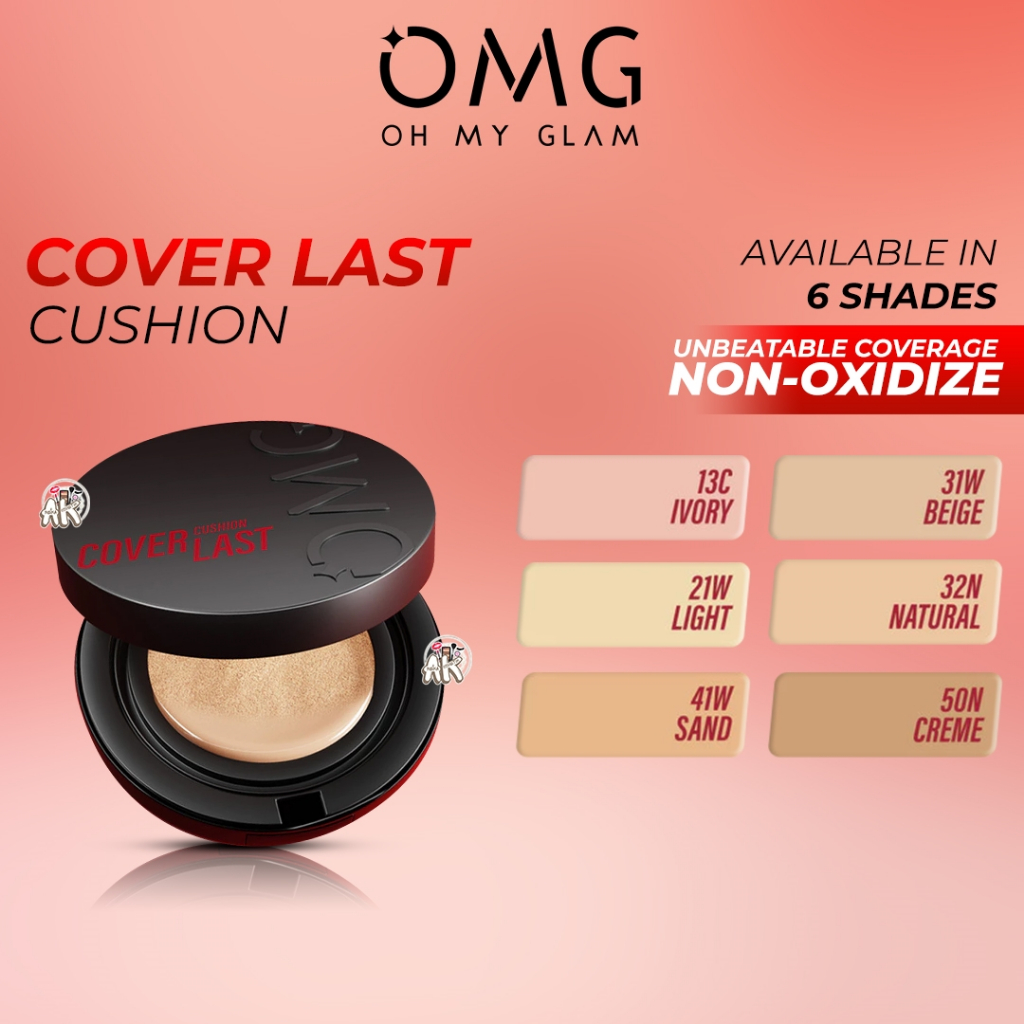 Jual OMG OH MY GLAM COVERLAST CUSHION 15GR ( READY ALL SHADE ) | Shopee ...
