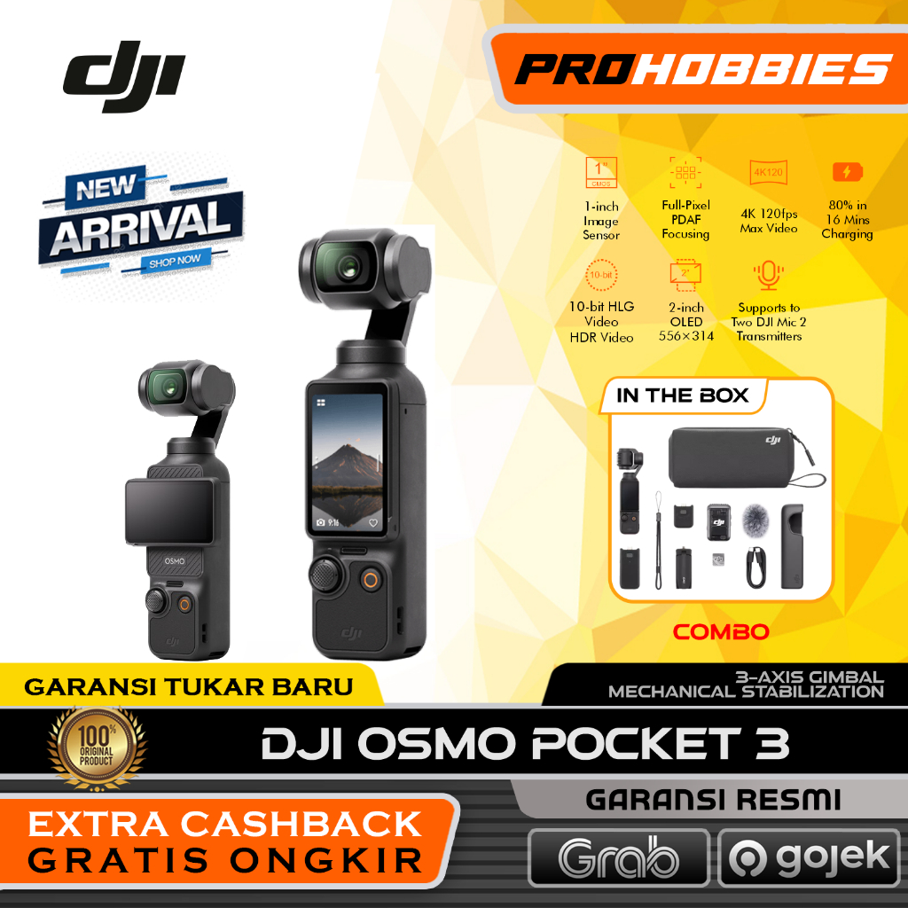 Jual DJI Osmo Pocket 3 Vlogging Camera 4K 120 FPS DJI Osmo Pocket 3 Basic | Shopee Indonesia