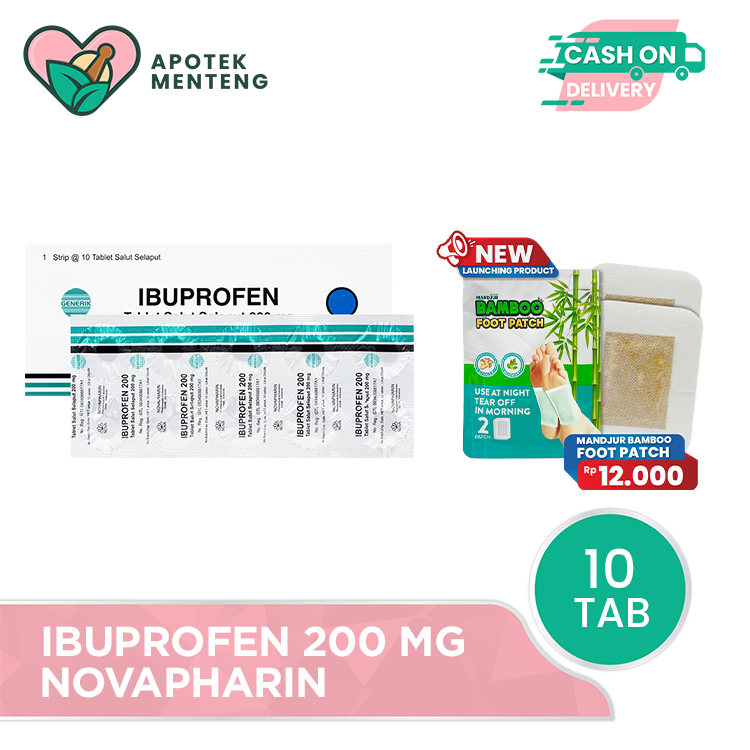 Jual Ibuprofen 200 mg Novapharin 10 Tablet - Pereda Nyeri Ringan dan ...
