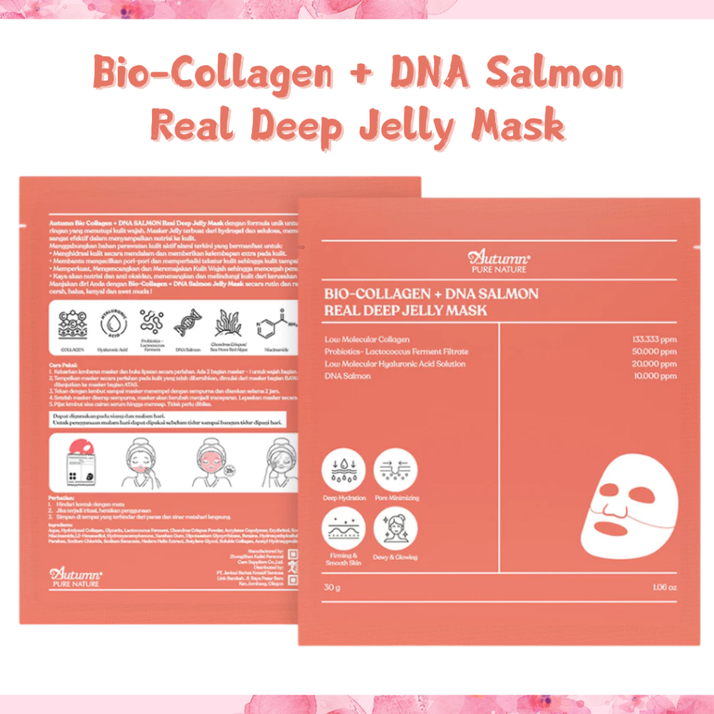 Jual Autumn Bio Collagen with DNA Salmon Real Deep Jelly Mask 30g ...