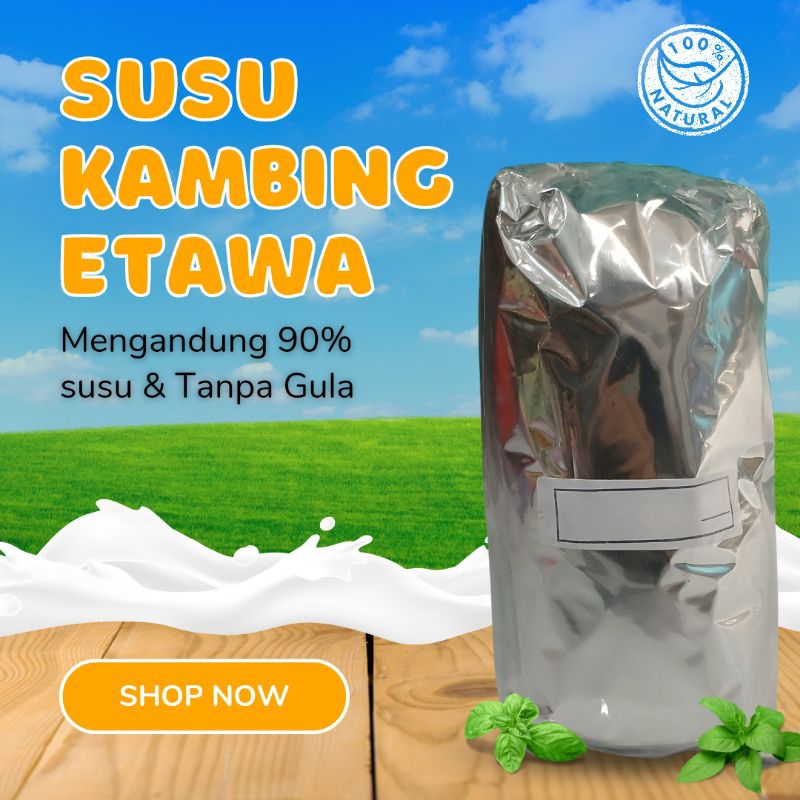 Jual Susu Kambing Etawa Murni Asli Tanpa Gula 90% Susu Kambing 1 kg ...