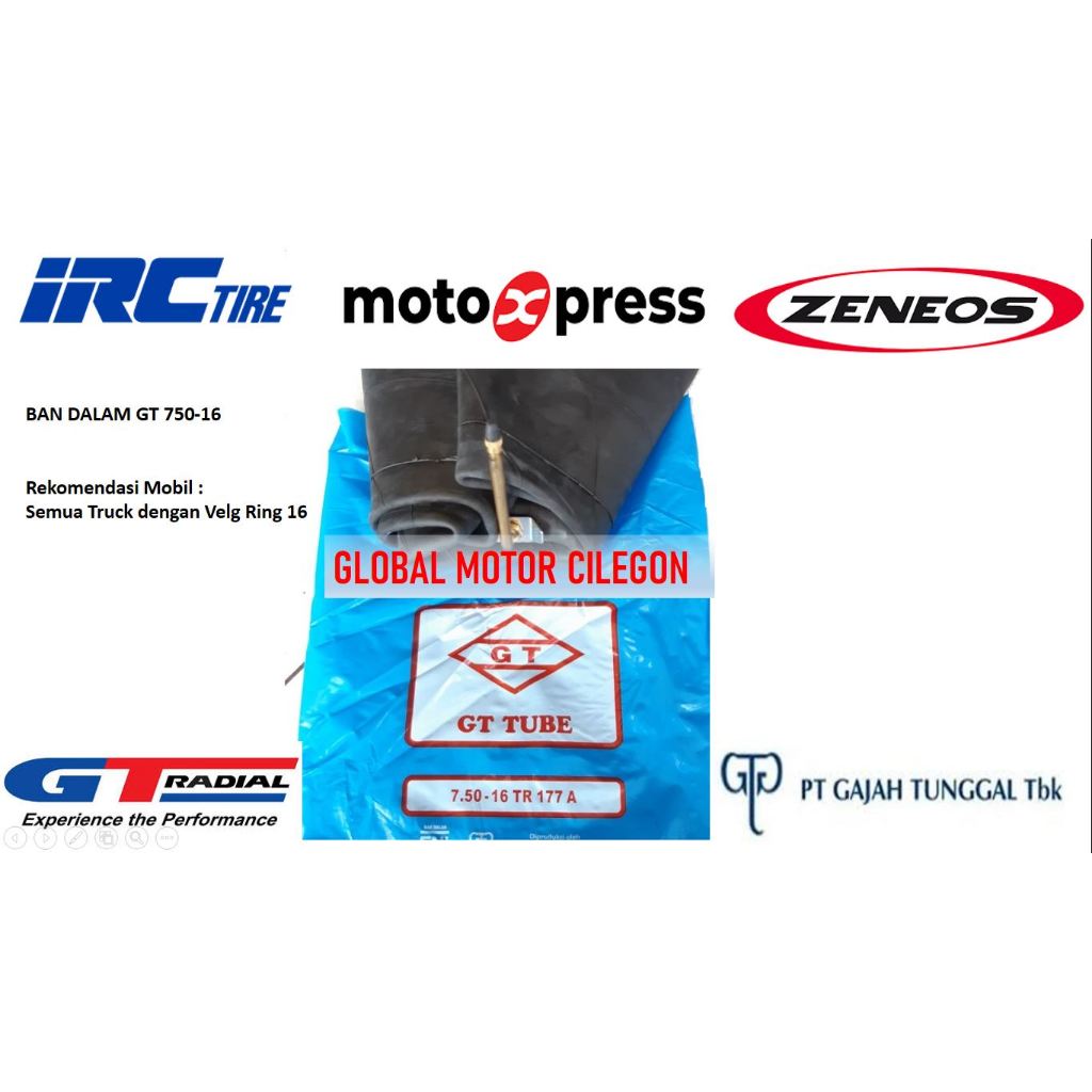 Jual GLOBAL CLG - Ban Dalam Truk GT Gajah Tunggal Ring 16 ukuran 750 16 ...