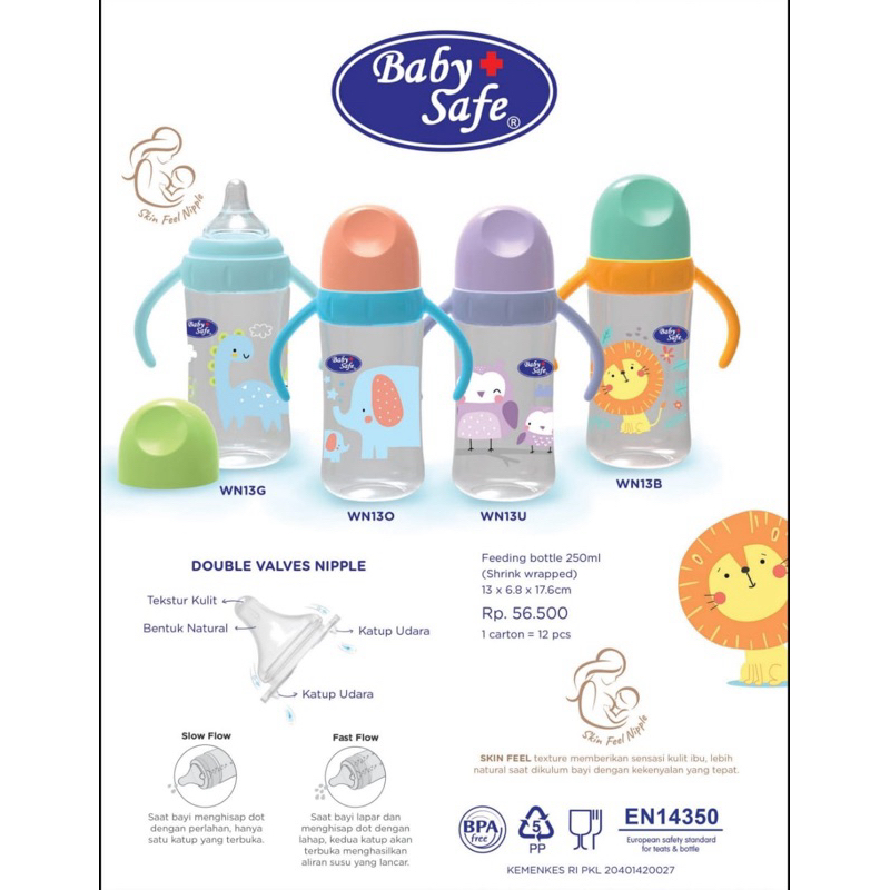 Jual BABY SAFE - Bottle Character Wide Neck / Botol Dot Lebar WN13 ...